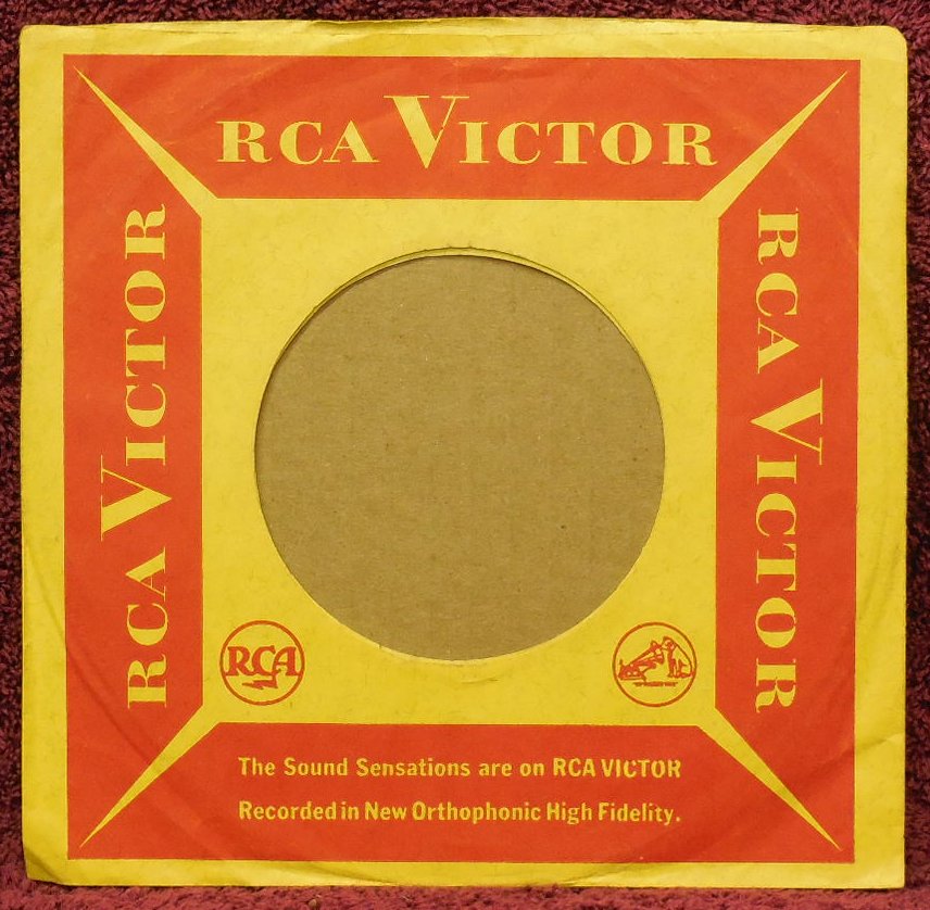 rca 45 RPM RECORD COMPANY SLEEVES Page rca