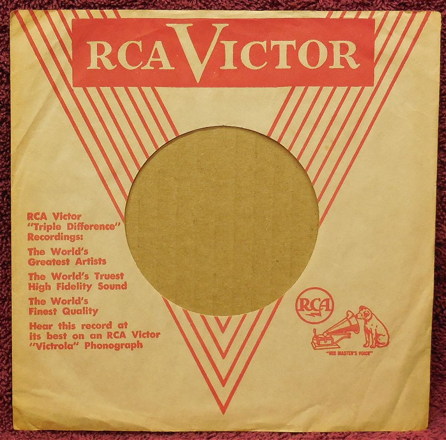 rca 45 RPM RECORD COMPANY SLEEVES Page rca