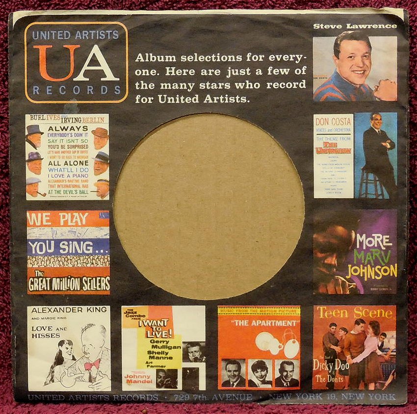 45 RPM GENERIC RECORD COMPANY SLEEVES Page U